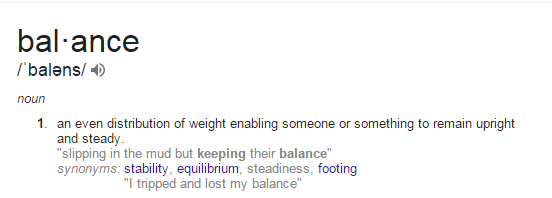 balance definition | Balanced Not Busy